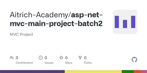 Github Aitrich Academyasp Net Mvc Main Project Batch2 Mvc Project