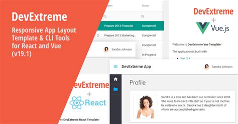 devextreme responsive application templates and cli tools for react and vue v19 1