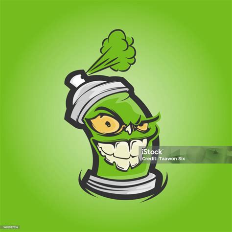 몬스터 스프레이는 그림을 그릴 수 있습니다 만화 귀여운 스프레이 페인트입니다 거리 예술 스타일 개념에 대한 스톡 벡터 아트 및 기타 이미지 Istock