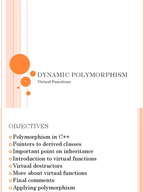 01 Polymorphism Virtual Functions Pdf Inheritance Object