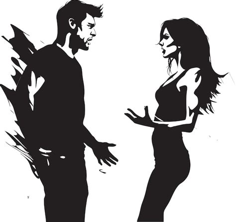 Tumultuous Tiff Dynamic Logo Design For Couples Turbulent Argument Raging Rivalry Vector Emblem