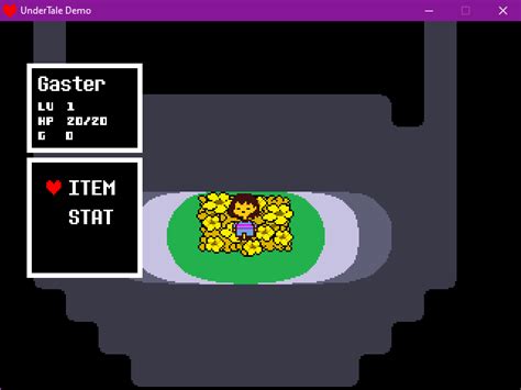 til you can name yourself gaster in the demo r undertale