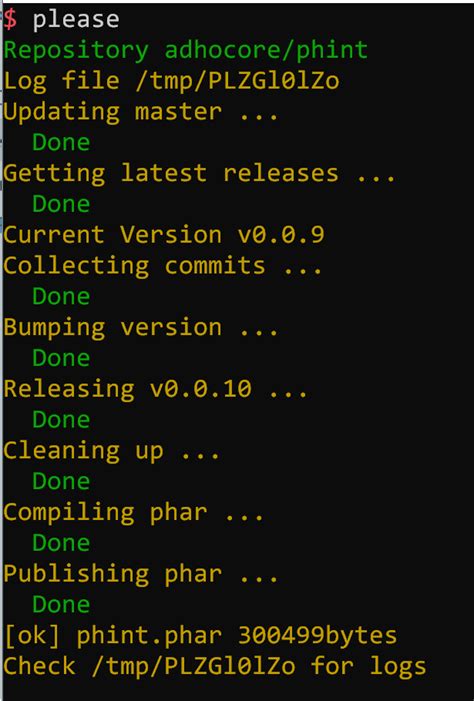github adhocore please please is semver release made easy detects current version from api