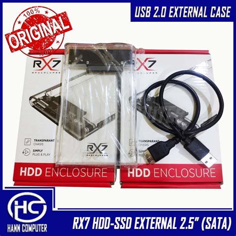 Jual Rx7 Hdd Ssd Enclosure 2 5 Sata Usb 2 0 External Case Casing Hardisk Shopee Indonesia