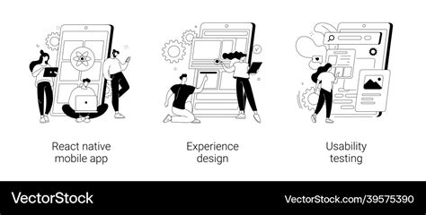 Mobile App Development Workflow Royalty Free Vector Image