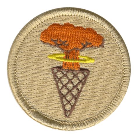 Atomic Ice Cream Cones Scout Patrol Patch Sew On Classb