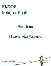 Introduction To Lean Management Principles History And Course Hero