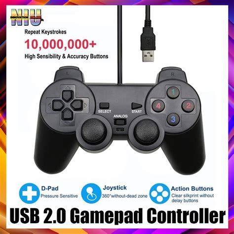 USB 2 0 Game Pad Controller Wired USB Game Pad Gaming PC Game Console Joystick Gamebabe Games
