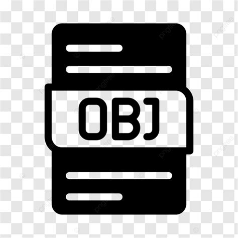 Obj Format File Type Icons Document Extension Symbol Icon With A Black