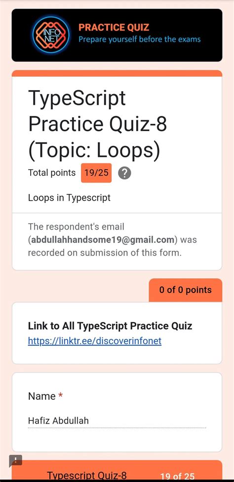 Hafiz Abdullah On Linkedin Quiz Loops Practicequiz Moreimpressions