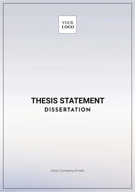 Free Dissertation Templates And Examples Edit Online And Download