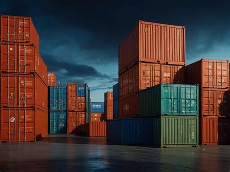 Container Yard 4 Premium Ai Generated Image