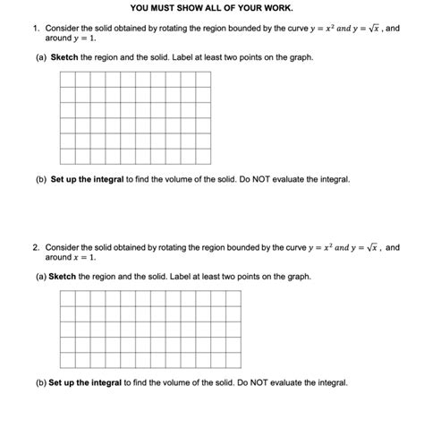 Solved YOU MUST SHOW ALL OF YOUR WORK Consider The Solid Chegg Com