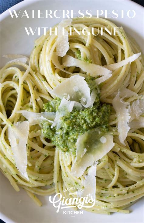 Watercress Pesto Linguine Recipe