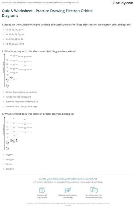Molecular Orbital Diagram Practice Worksheet