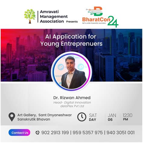 Dr Rizwan Ahmed Phd On Linkedin Amravati Bharatcon24 Ai Enterpreneurs Masterclass…