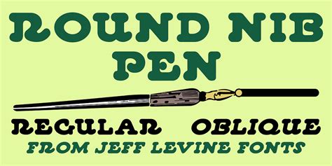 Round Nib Pen Jnl Font