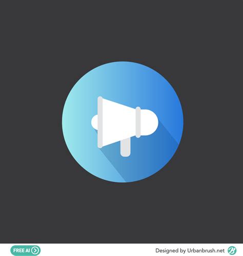 확성기 아이콘 일러스트 Ai 무료다운로드 Free Loud Speaker Vector 어반브러시