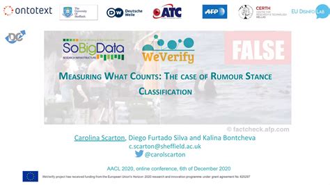 Rumour Stance Classification Presentation At Aacl 2020 Ppt