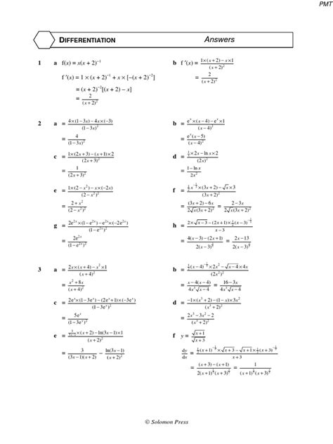 06b the quotient rule answers pdf