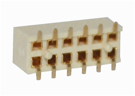 12 Pin Header Connector Female Pcb Connector Dual Row Smt Type 20mm Pitch
