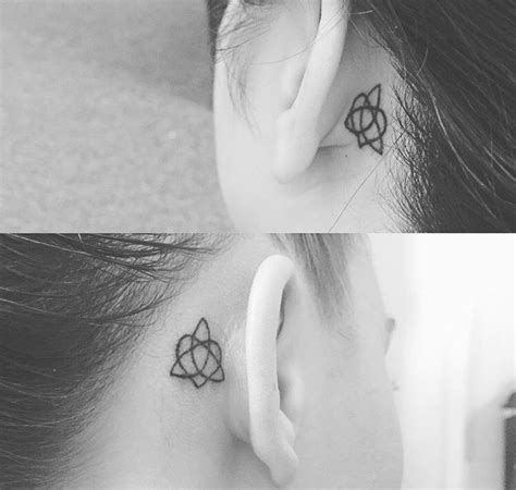 Celtic Knot Of Sisterhood Tattoo Behind Ear Unique Sister Tattoos