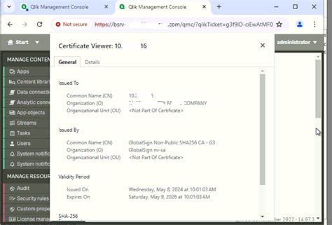 Browser Error Remains After Installing Certificate Qlik Community