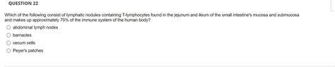 Solved Which Of The Following Consist Of Lymphatic Nodules