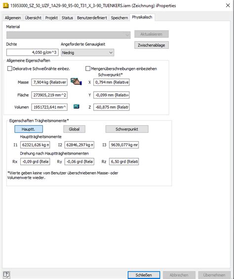 Solved Mass Of Assembly Not Updating Autodesk Community