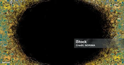 일본 회화 스타일의 액자 배경에는 금박 금가루 모래 점이 춤추고 있다 와이드 사이즈 일러스트레이션 검정 배경 금박 금속에 대한