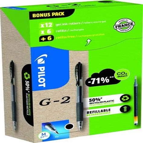 Pilot G2 07 Gel Pen Refills Set Of 10 Black Uk