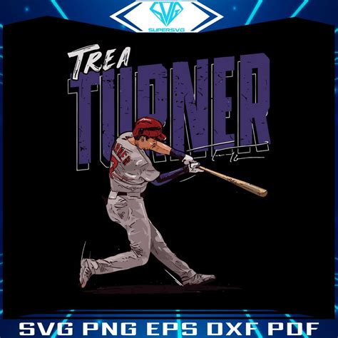 Vintage Trea Turner Philadelphia Chisel SVG Digital Cricut File