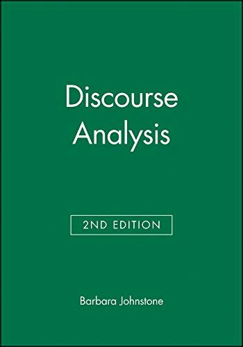 Discourse Analysis 9781405144278 Johnstone Barbara Books