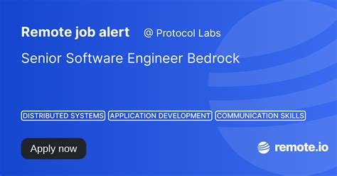 Senior Software Engineer Bedrock Remote Io
