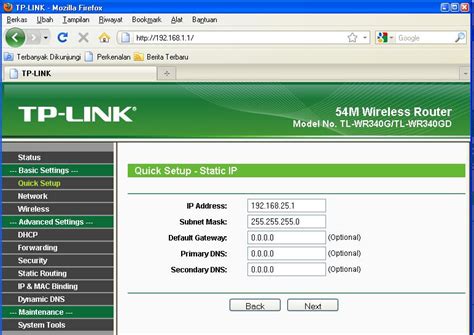 My Belogs Setting Wireless G Router Tp Link Tl Wr34og Sederhana