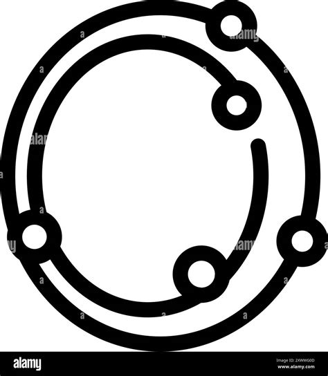 Simple Icon Of A Circular Network With Interconnected Nodes