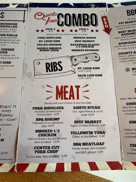 Menu At County Grill And Smokehouse Bbq Newport News George Washington