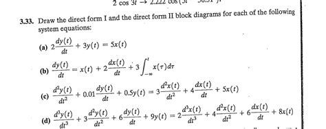 Solved Draw The Direct Form I And The Direct Form Ii Block