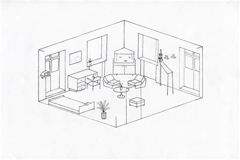 Рисунки комнаты с мебелью карандашом 52 фото красивые картинки и Hd фото