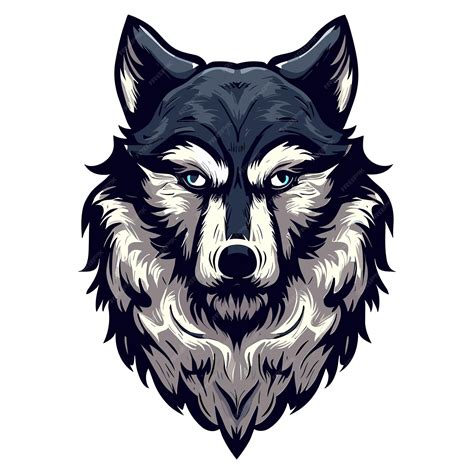 Premium Vector Mysterious Wolf With Beard Emblem Enigmatic Logo Design