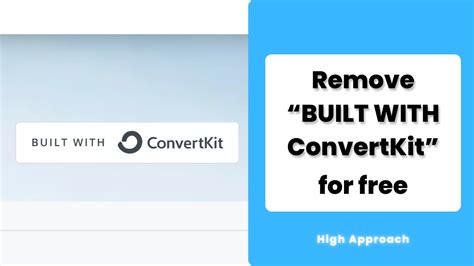 How To Remove Built With Convertkit For Free 2024