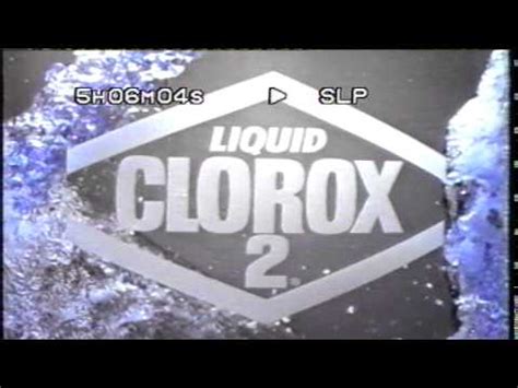 Liquid Clorox 2 Bleach Commercial Vhs Rip C 1987 Youtube