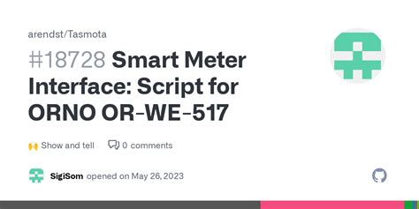 smart meter interface script for orno or we 517 · arendst tasmota