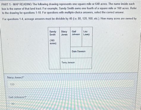 Solved Part 1 Map Reading The Following Drawing Represents