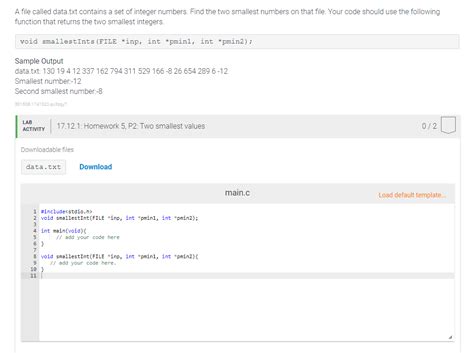 solved a file called data txt contains a set of integer