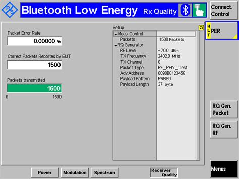 Test Examples With The Bgapi Commands Testdtmtxv4 And Testdtmrx Rf Phy Layer Evaluation