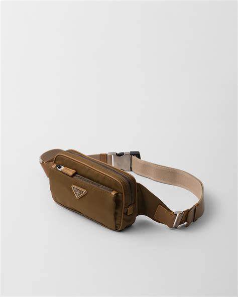 Cork Beige Re Nylon And Leather Belt Bag Prada