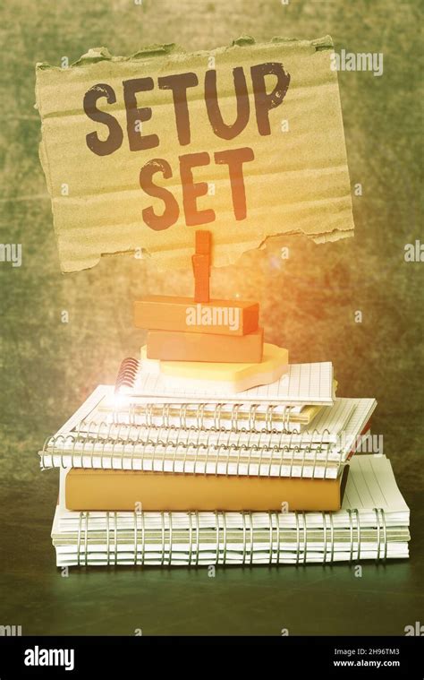 Conceptual Caption Setup Set Business Concept The Manner Position Or Direction In Which