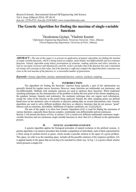 Automated Alphabet Reduction With Evolutionary Algorithms For Protein Structure Prediction Ppt