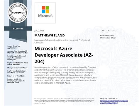 Matt Eland On Linkedin Im Still Working Towards The Az 204 Azure